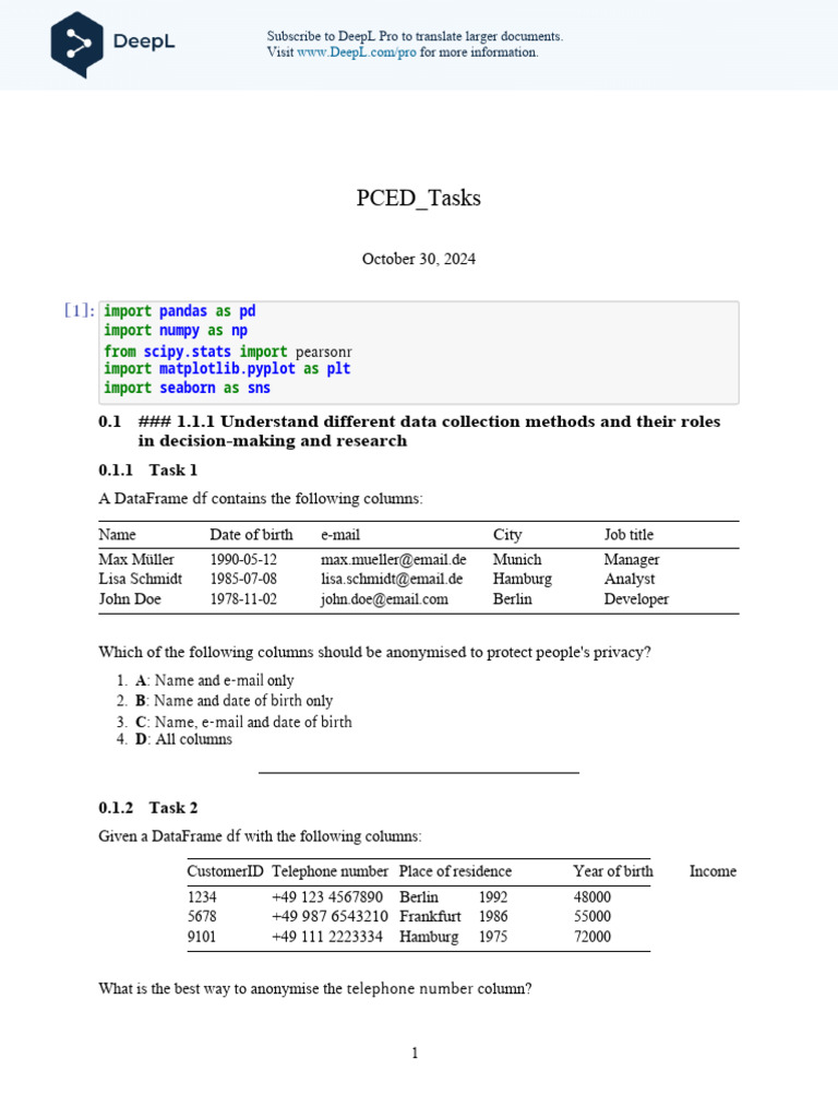 PCED Aufgaben En | PDF | Regression Analysis | Median