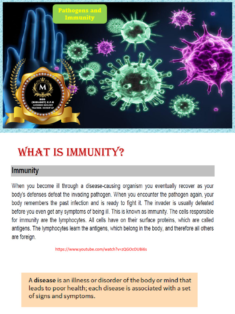 Pathogens and Immunity-2024 | PDF | Antibody | Immune System
