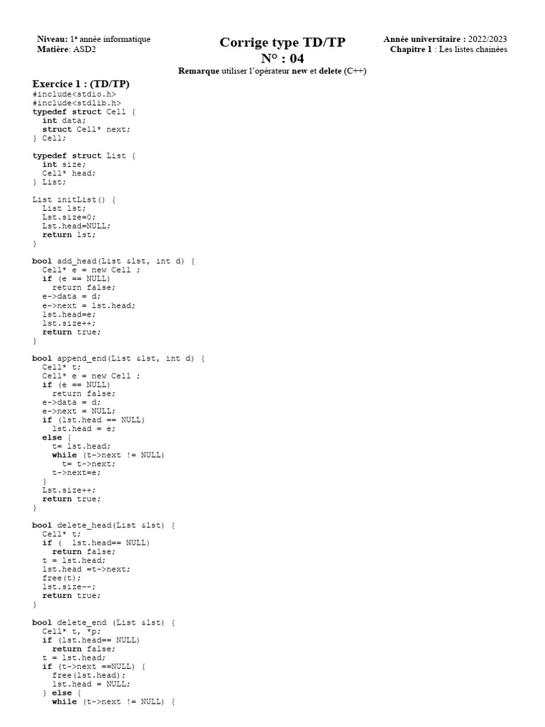 Corrige Type TD TP 04 S2 | PDF | Programación de computadoras | Ingeniería de software
