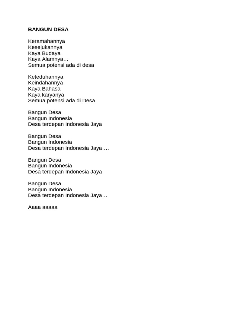 Bangun Desa | PDF