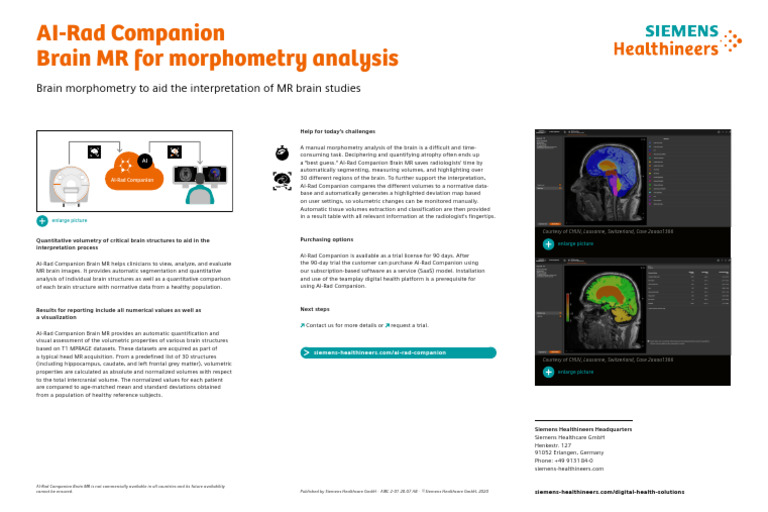 DH AI-Rad Companion Brain-MR Flyer | PDF | Brain