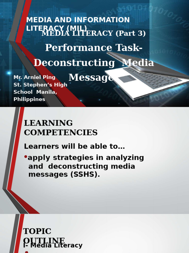 Media and Information Literacy (MIL) 4. Types of Media (Part 3 ...