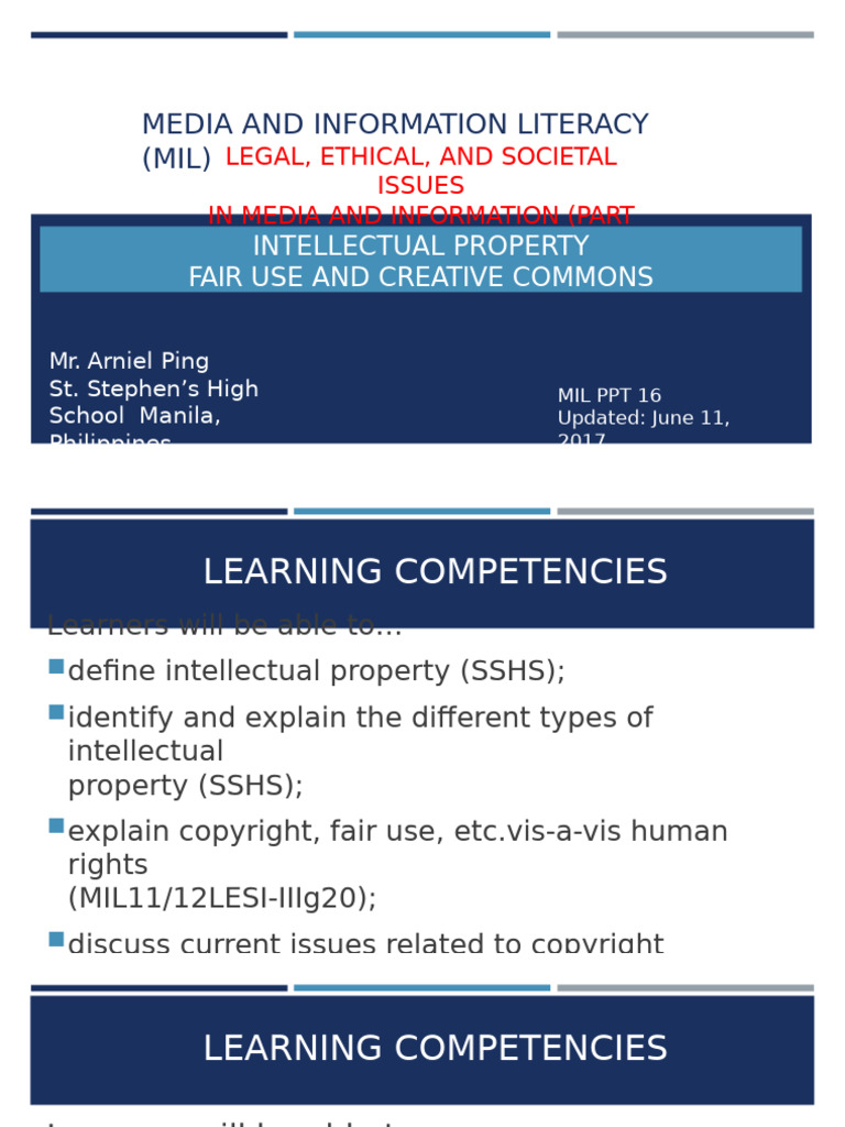 Media and Information Literacy (MIL) - Intellectual Property, Fair Use ...