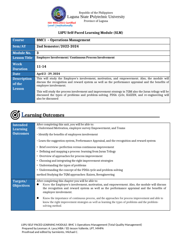 Bsoa BMC1 Module3 | PDF | Motivation | Motivational