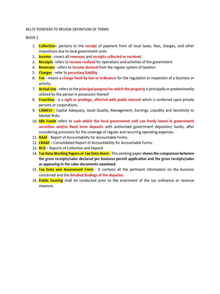 Pointers On Book II of LTOM | PDF | Taxes | Banks