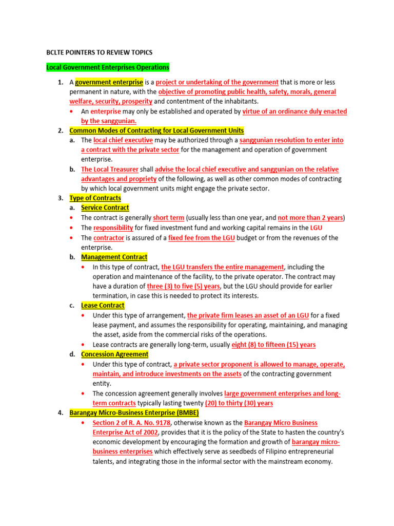 Pointers On Other BCLTE Topics | PDF | Audit | Debt