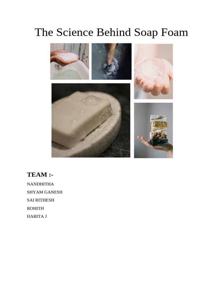 The Science Behind Soap Foam | PDF | Surfactant | Water Pollution