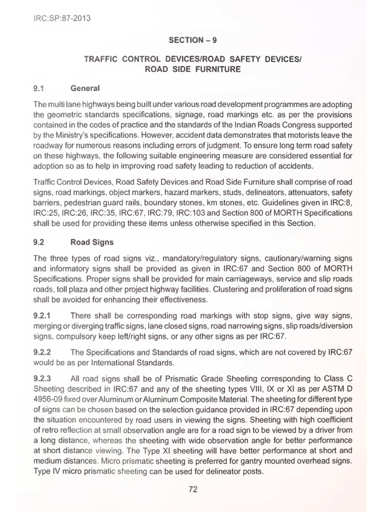 IRC-SP-87-2013. Section 9 | PDF