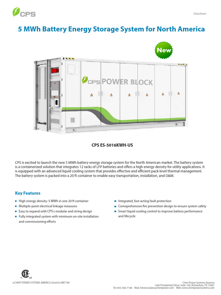 5 MWh Battery Energy Storage System | PDF | Energy Storage | Electrical ...