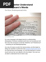 Common Shakespearean Vocabulary Guide | PDF