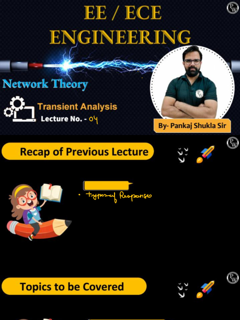 Transient Analysis 04 - Class Notes (By Pankaj Shukla Sir) | PDF