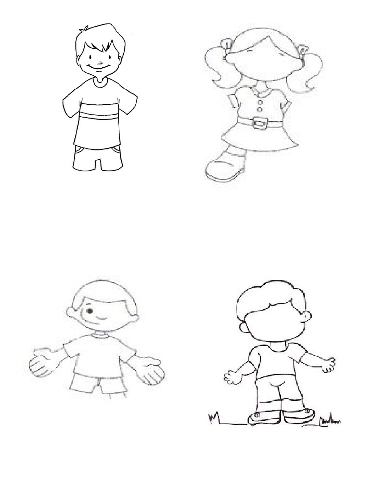 Completar Figuras Humanas - Esquema Corporal | PDF