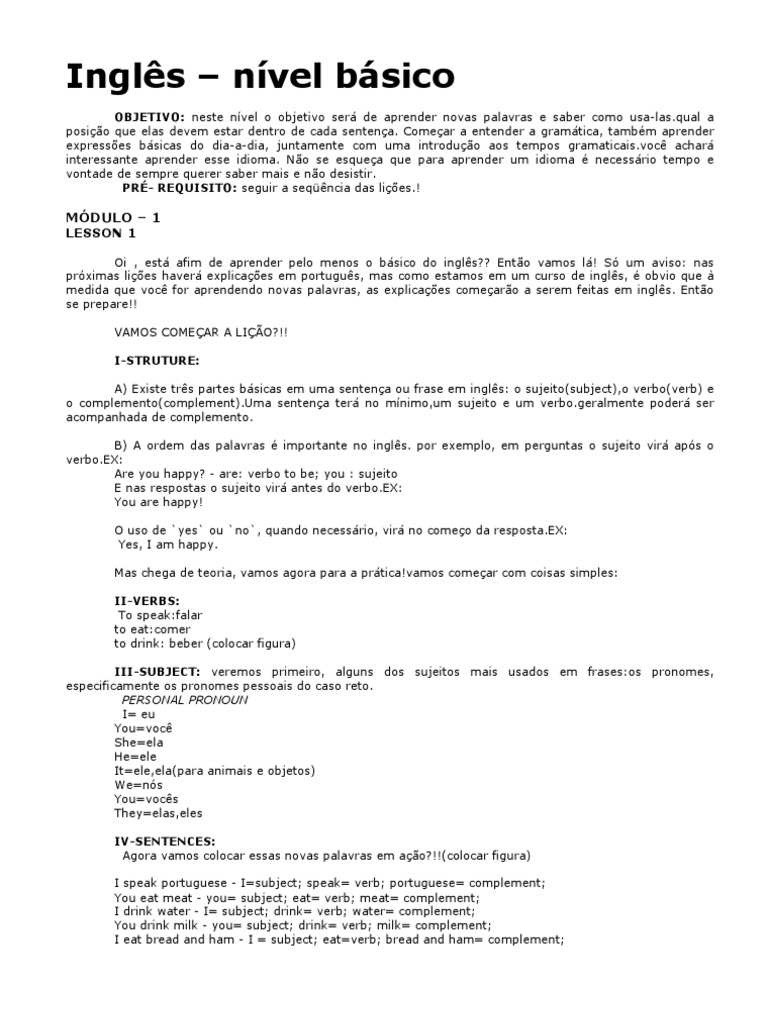 Apostila Ingles | PDF