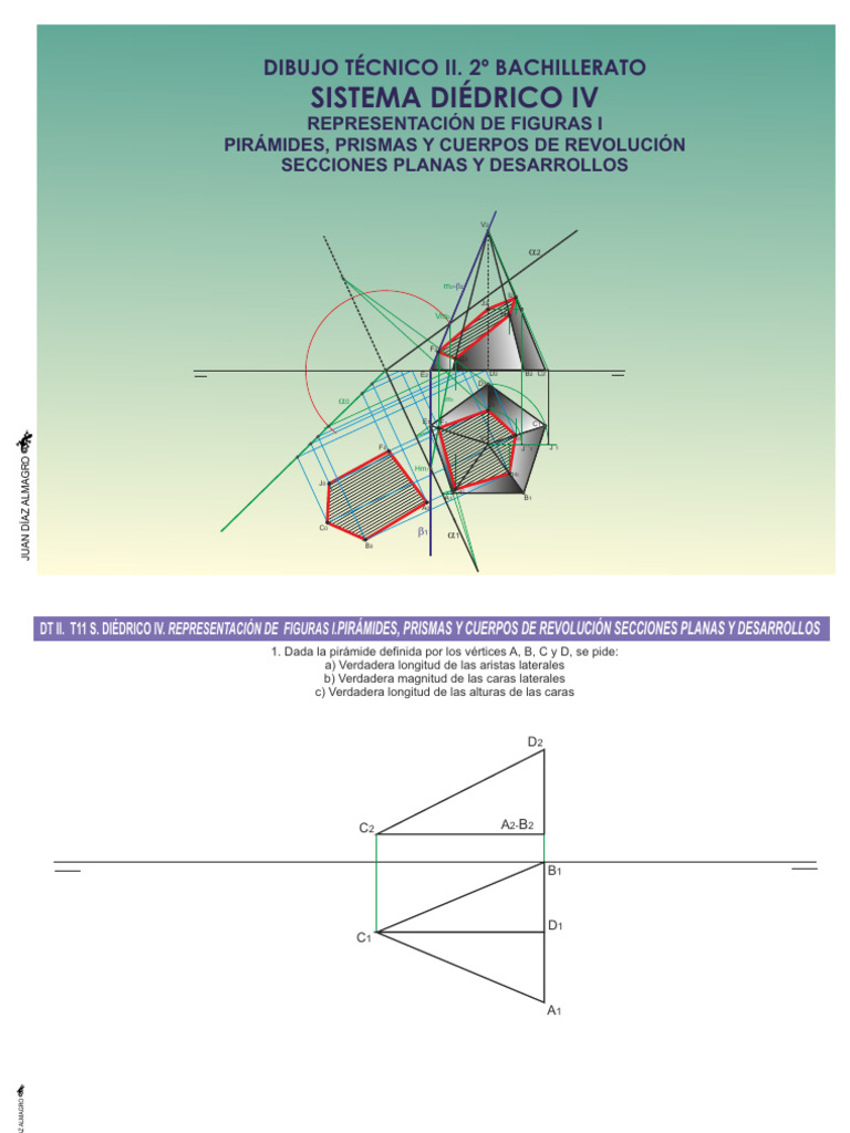 1.11. DT II. S. DIÉDRICO IV. REPRESENTACIÓN DE FIGURAS I. PIRÁMIDES, PRISMAS Y CUERPOS DE ...