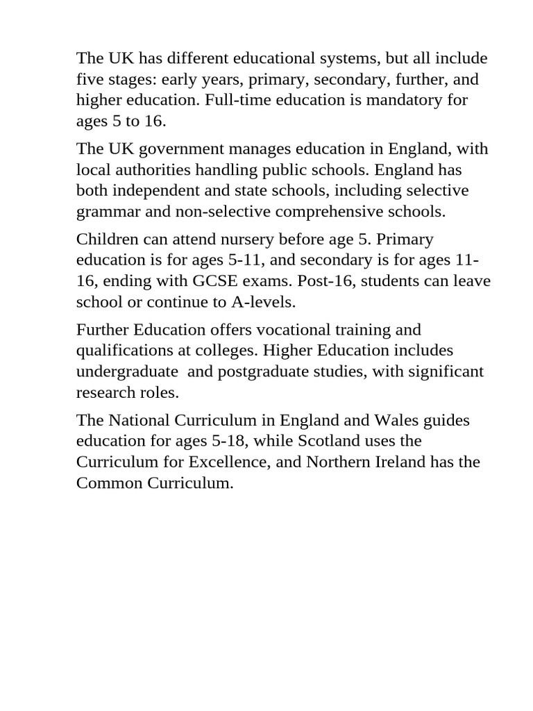 UK Education | PDF