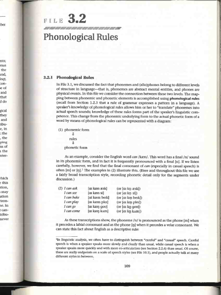 LF 3.2 Phonological Rules | PDF