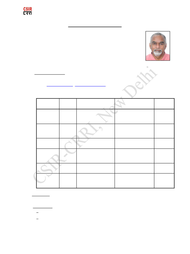 Rajeev G CV | PDF | Bridge | Engineering