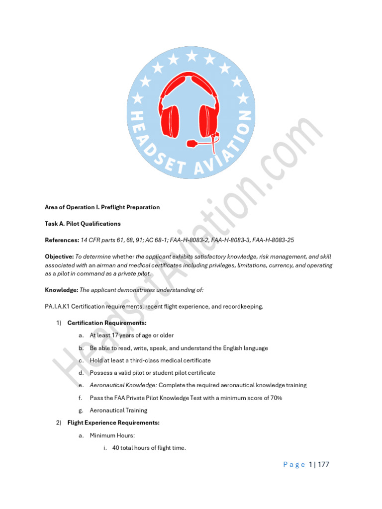 PPL Study Guide Version 1.0 Updated | PDF | Visual Flight Rules ...
