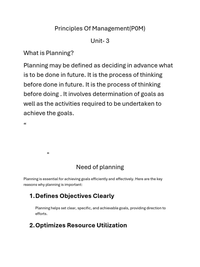 pom notes | PDF | Strategic Management | Communication