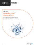 Cambridge O Level Chemistry Syllabus | PDF | Ion | Chemical Reactions