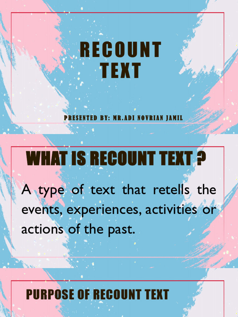 RECOUNT-TEXT-PPT | PDF