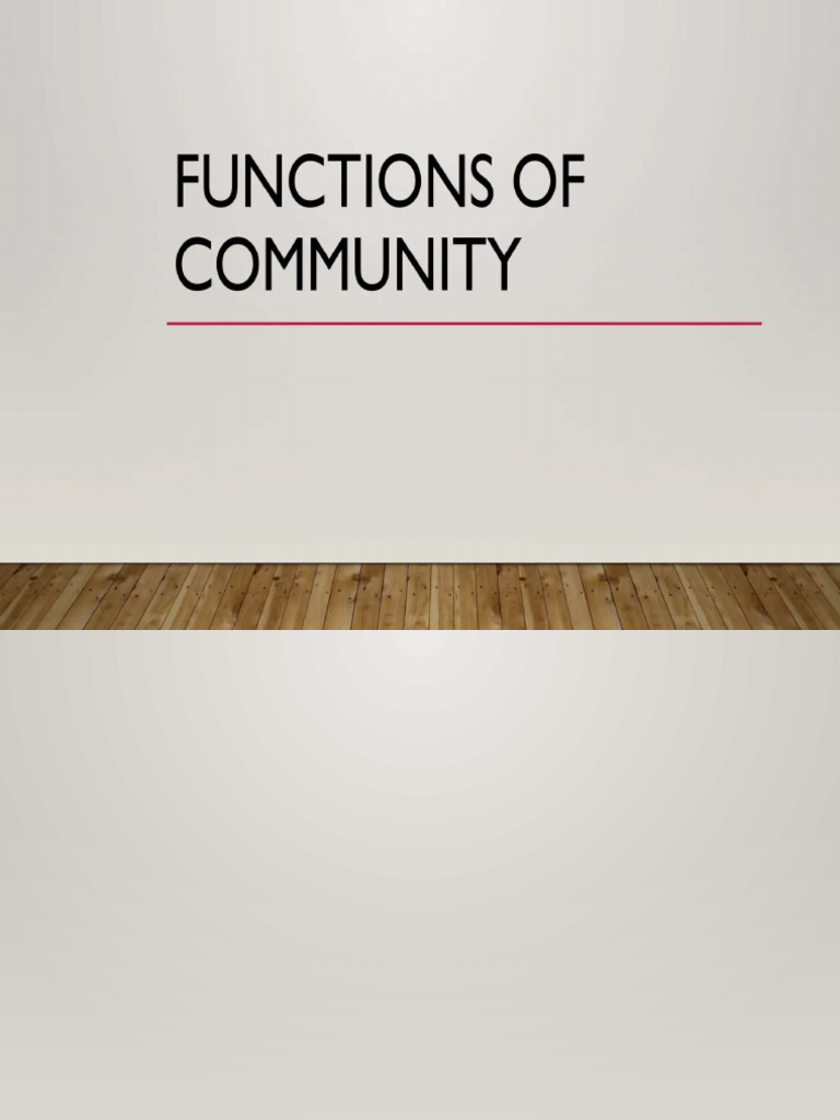 Cesc Functions of Community | PDF