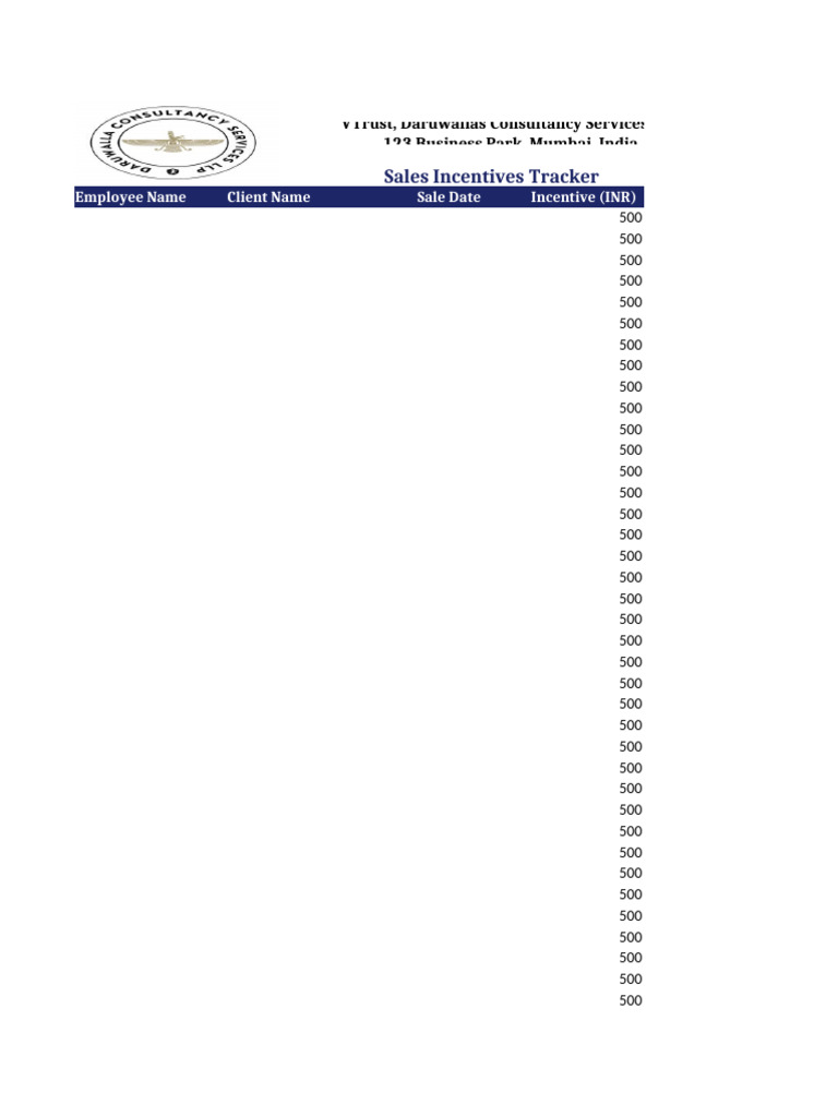 VTrust Sales Incentive Tracker Final | PDF
