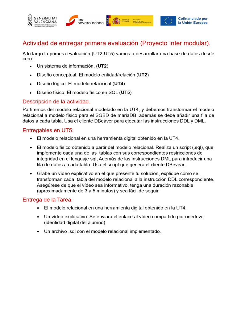 05 BD Actividad de Entregar UT5 | PDF | Base de datos relacional | SQL