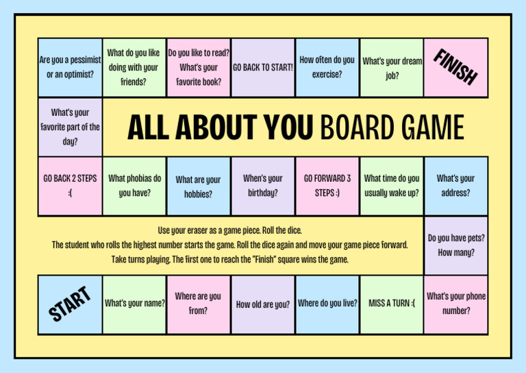 All About You Game Instructions | PDF