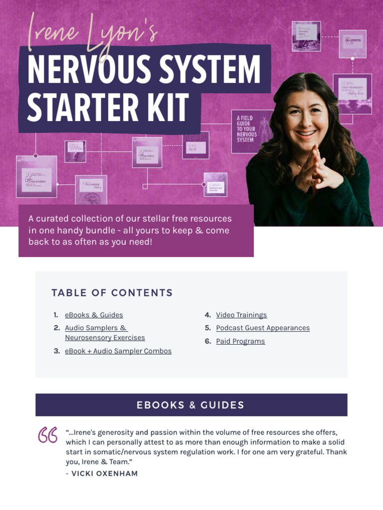 Irene Lyons Nervous System Starter Kit P4 | PDF | Meditation | Occupational Burnout