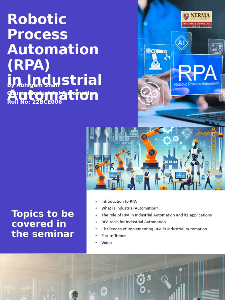 RPA Seminar | PDF | Automation | Information Technology