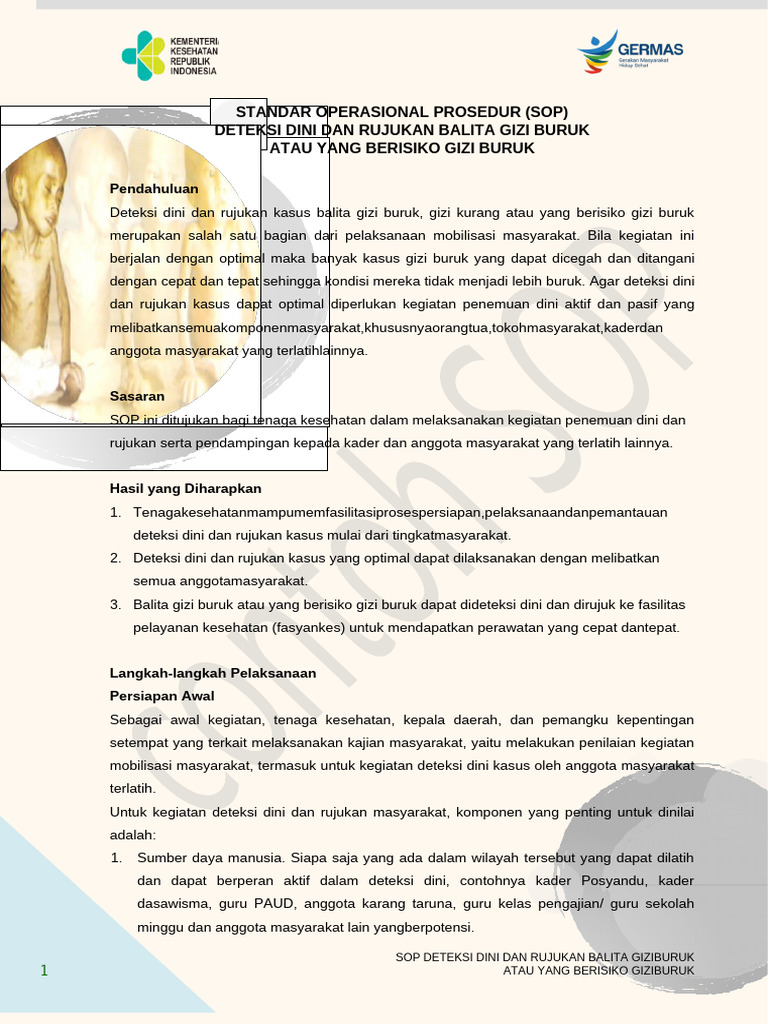 CONTOH BAGAN 2 FINAL SOP Deteksi Dini Dan Rujukan Kasus Gibur (1)-Dikonversi - Copy (1) | PDF
