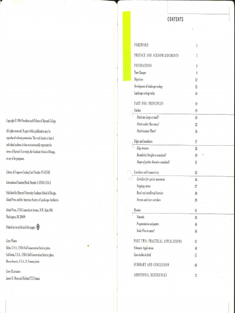 Landscape Ecology Principles TT Forman | PDF