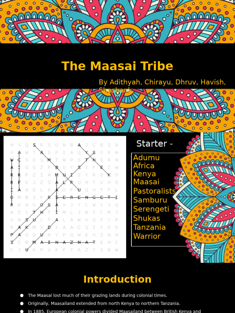 Maasai Tribe Presentation | PDF