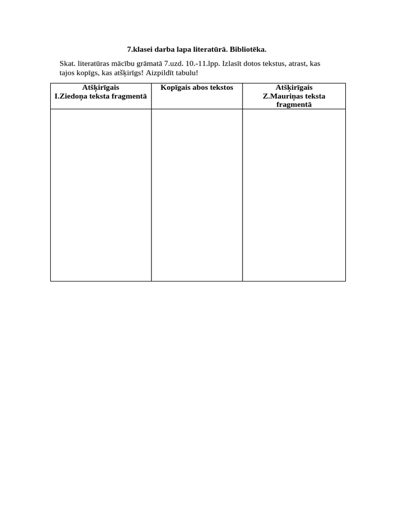 7kl Literat Bibliotēka | PDF