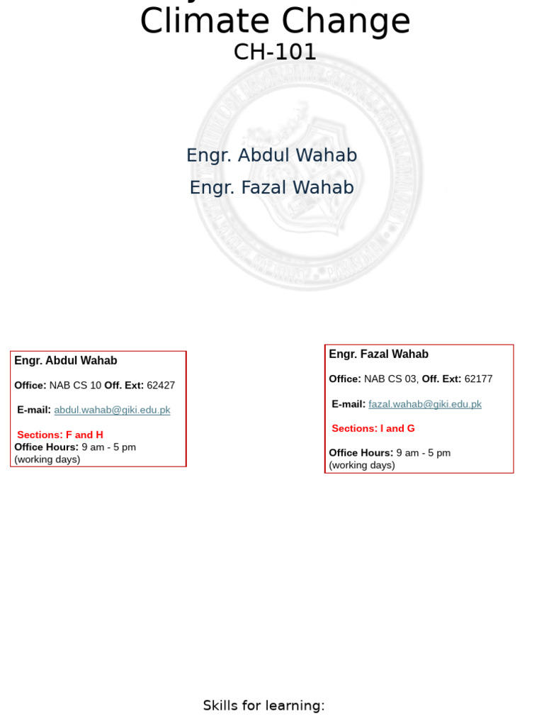 CH-101 Lecture Slides (Week-1) | PDF | Chemistry | Mole (Unit)