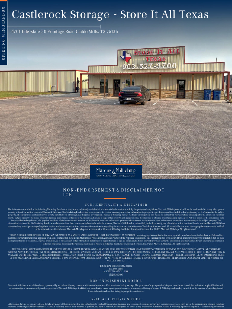 Castelrock Storage Store It All Texas OM | PDF