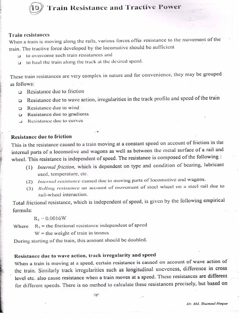 Train-Ressistance-and-Tractive-Power (1) | PDF