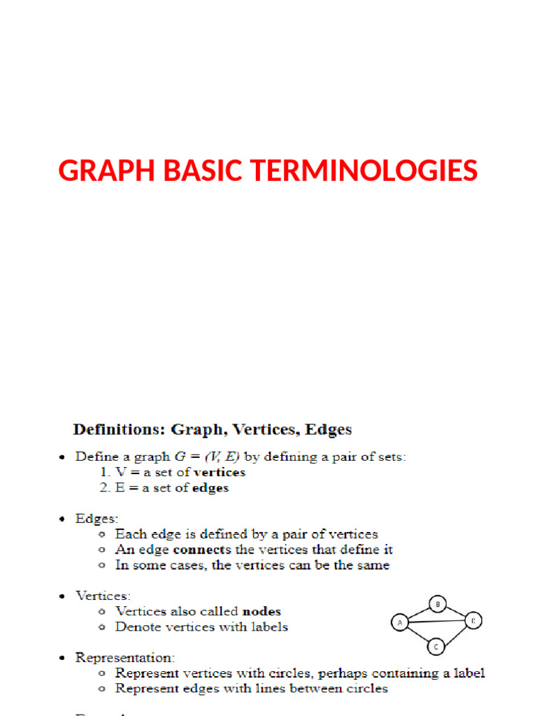 Graph Basic Terminologies 28 | PDF