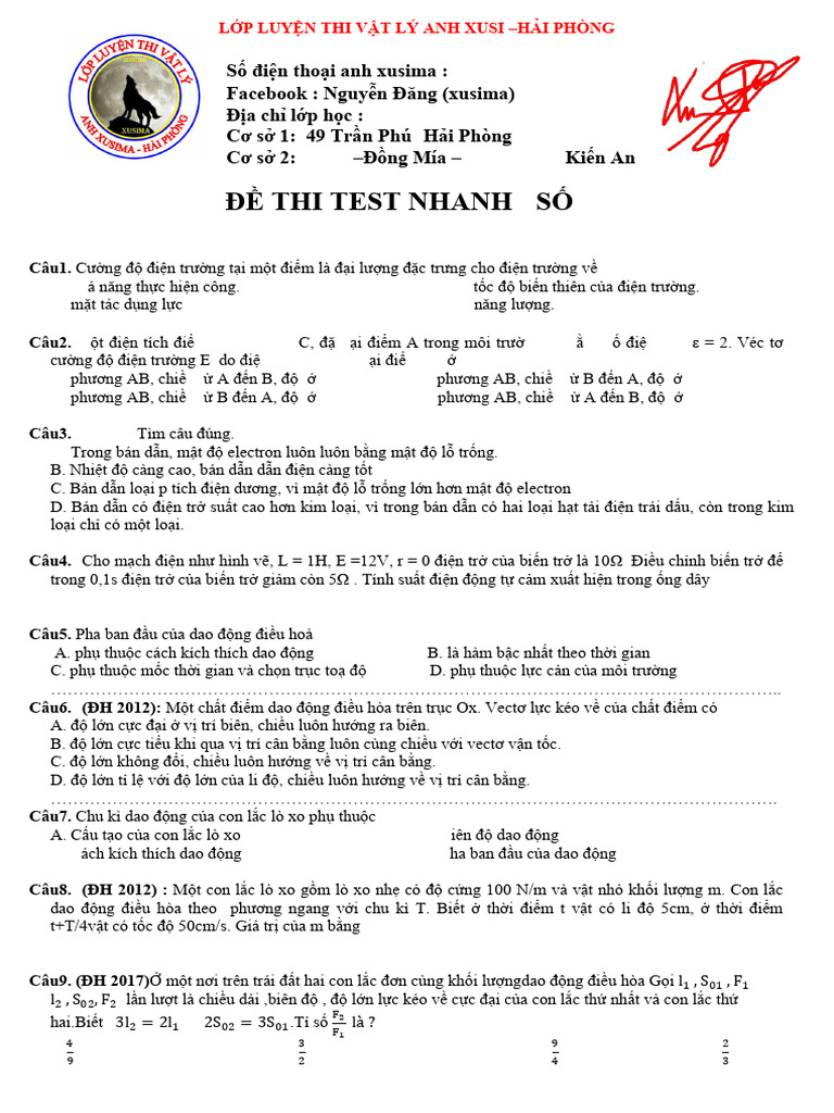 Đề test 50 -k5 | PDF