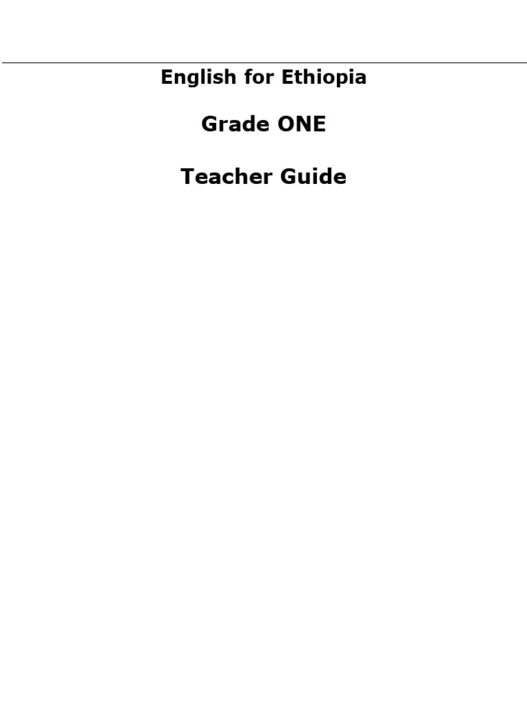 English Grade 1 Teacher Guide Final | PDF | Phonics | Reading Comprehension