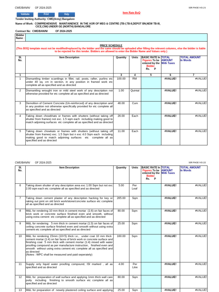 BOQ_779844 | PDF | Door | Concrete