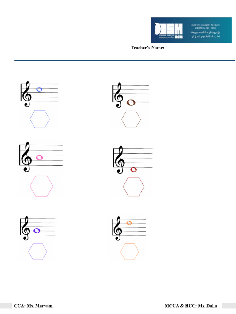 Grade 5 Music Worksheet Assessment | PDF