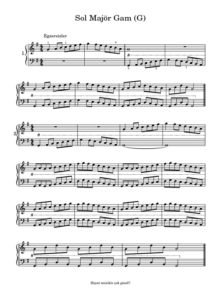 Sol Majör Gam (G) | PDF
