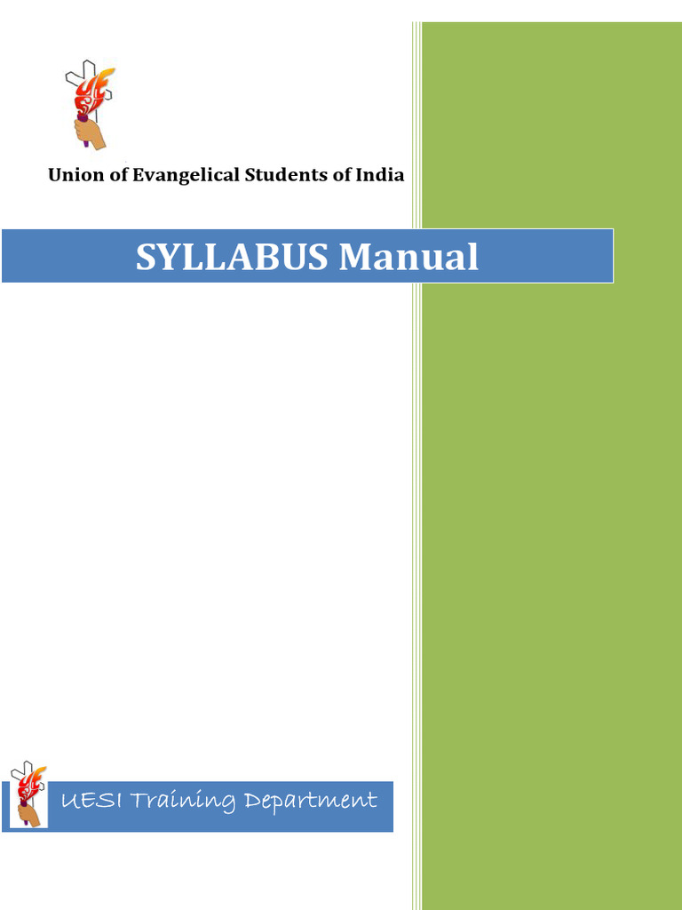 UESI Training Camp Syllabus Overview | PDF | Disciple (Christianity ...