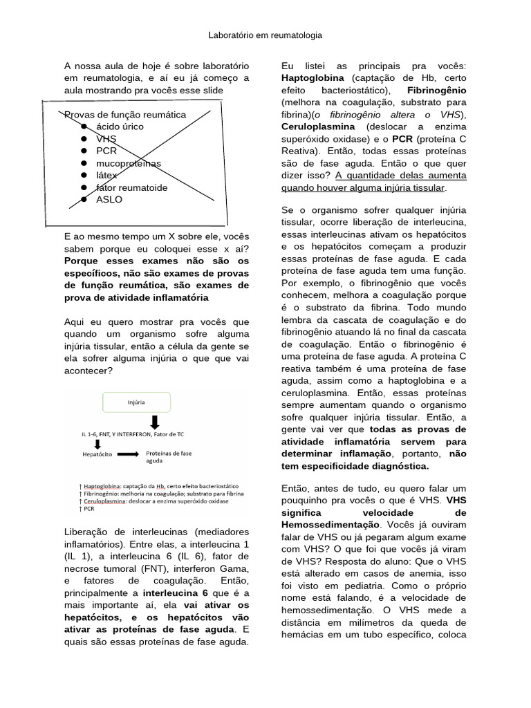 Exames Laboratoriais em Reumatologia | PDF | Artrite | Artrite reumatoide
