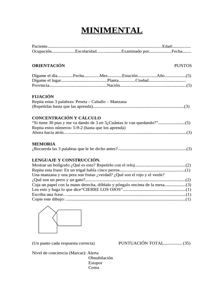 Minimental (MEC) | PDF