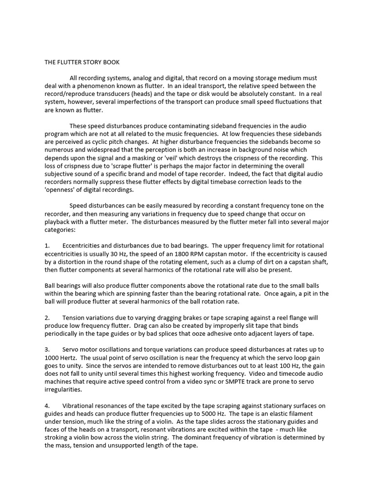 FLUTTER Tape Recorder BOOK | PDF | Frequency | Sound