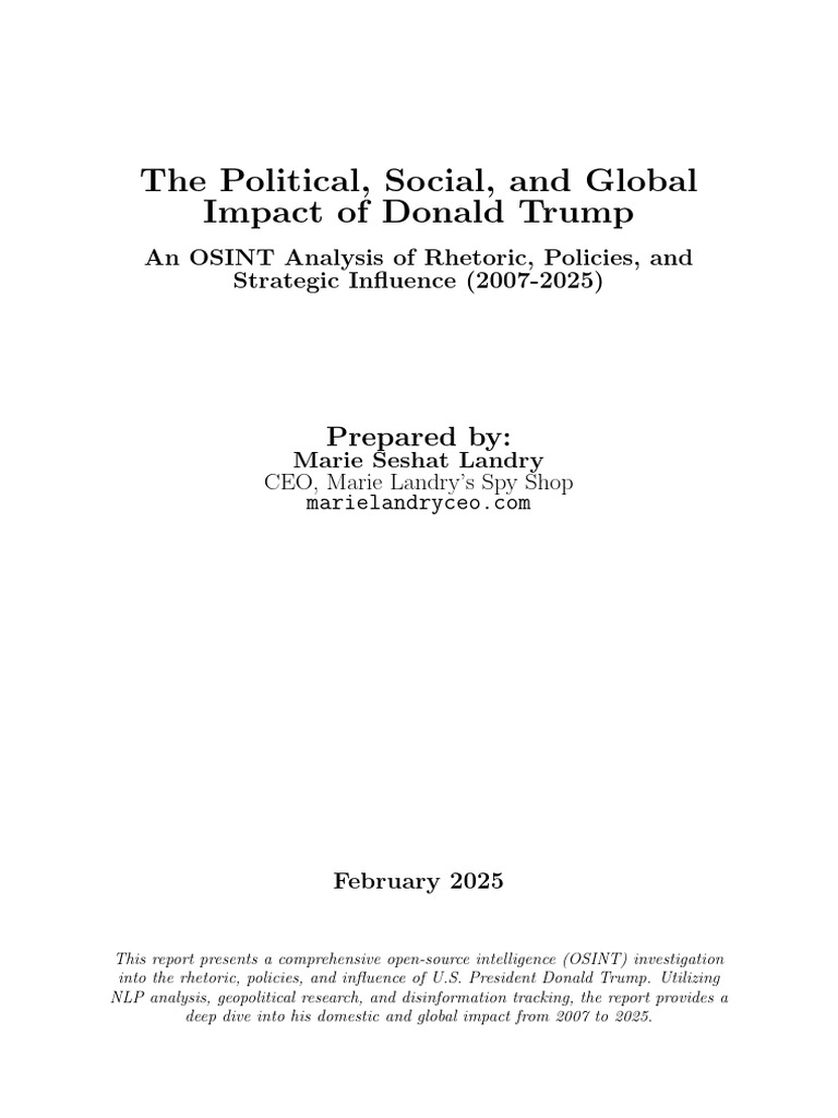 Trump’s Political Impact Analysis 2007-2025 | PDF | Donald Trump ...