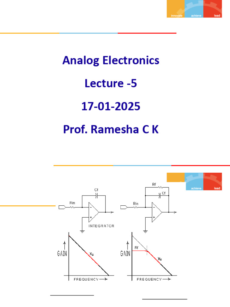Analog Electronics Lecture-5-17012025 | PDF | Operational Amplifier ...
